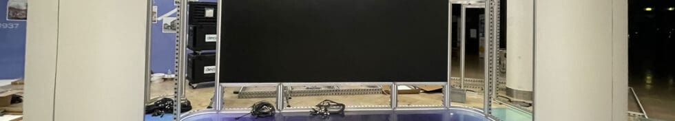 beMatrix Ledskins 1mm tiles rental | Aluvision LED panels hire